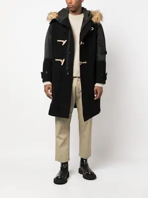 Junya Watanabe Contrast-sleeve Duffle Coat