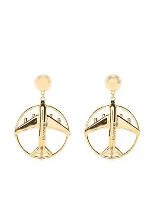 Moschino Aeroplane Drop Earrings - Gold