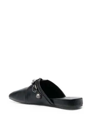 Balenciaga Cosy Cagole Leather Mules - Black