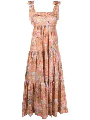 Zimmermann Cira Floral-print Cotton Maxi Dress
