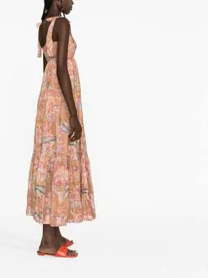 Zimmermann Cira Floral-print Cotton Maxi Dress
