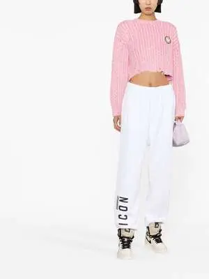 Dsquared2 Icon Logo Jersey Track Pants - White