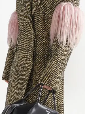 Prada Double-breasted Shearling Coat