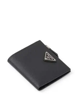 Prada Small Saffiano-leather Wallet - Black