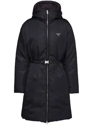 Prada Re-nylon Hooded Down Coat