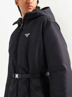 Prada Re-nylon Hooded Down Coat