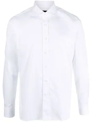Tagliatore Cutaway-collar Cotton Shirt