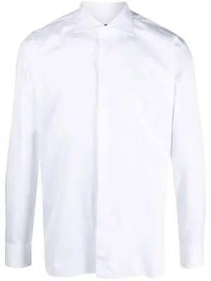 Tagliatore Cutaway-collar Cotton Shirt