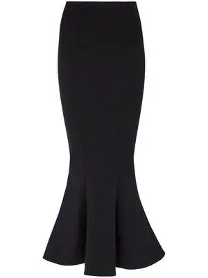 Balmain Midi Ruffle Hem Skirt