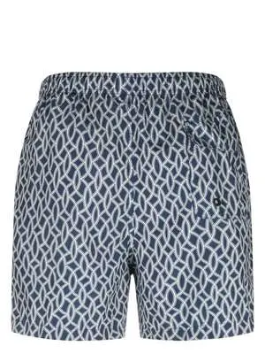 Tagliatore Abstract-pattern Swim Shorts