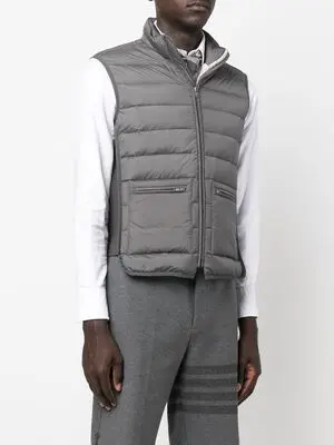 Thom Browne Down-feather Padded Gilet - Grey