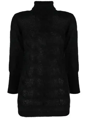 GRETA BOLDINI Astro Cable-knit Roll-neck Dress