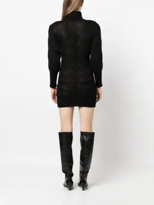 GRETA BOLDINI Astro Cable-knit Roll-neck Dress