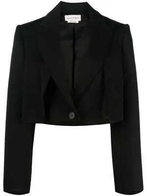 Cropped Wool Blazer