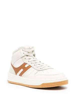 Hogan Panelled High-top Sneakers - Neutrals