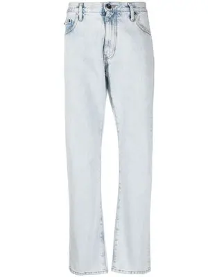 Off-white Raw Edge Hem Jeans For Men