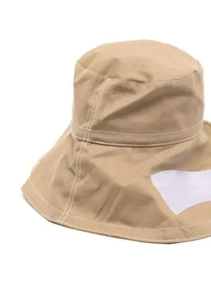 ALLY CAPELLINO Stripe-print Bucket Hat - Brown