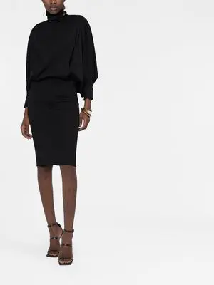 Saint Laurent Roll-neck Mini Dress
