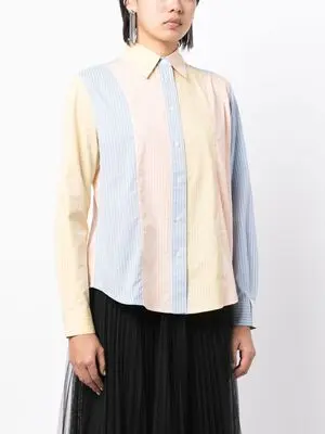 Rokh Colour-block Striped Shirt