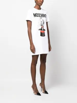 Moschino Bugs Bunny Print Cotton Jersey Dress