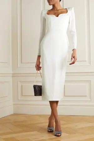 Alex Perry Blythe Satin-crepe Midi Dress