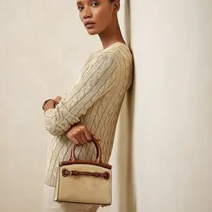 Ralph Lauren Rl50 Calf-suede Mini Bag - Sand