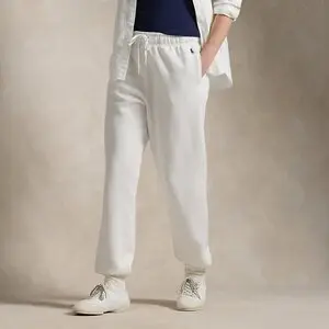 Ralph Lauren Fleece Athletic Pant - White