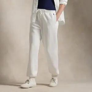 Ralph Lauren Fleece Athletic Pant - White