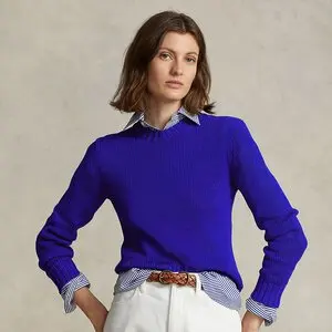 Ralph Lauren Cotton Crewneck Sweater Royal
