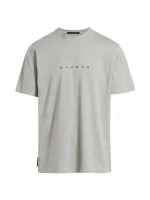 STAMPD Men's Strike Logo Perfect T-Shirt - Smoke - Size Medium - Smoke  - Smoke
