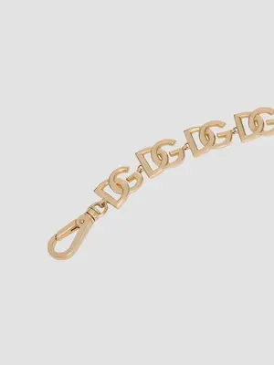 Dolce & Gabbana Plated & Plexiglass Faux Pearl Dg Chain Bracelet