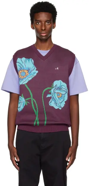 AWAKE NY Awake NY Purple Flower Vest - Magenta