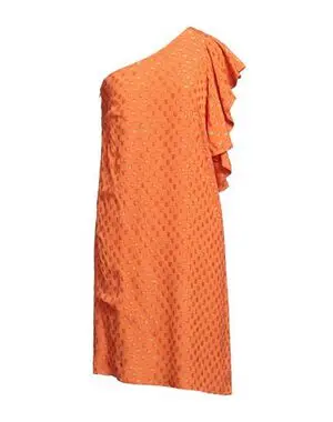 L' AUTRE CHOSE Midi One-shoulder Dress - Orange