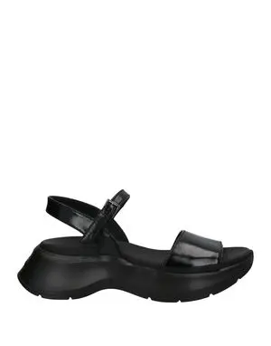 Hogan Leather Wedge Sandals