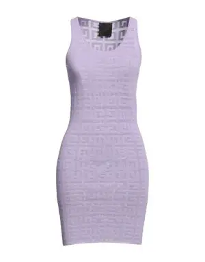 Givenchy Givenchy Sleeveless Crewneck Knit Pencil Mini Dress Light Purple