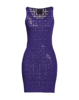 Givenchy Sleeveless Crewneck Knit Pencil Mini Dress - Purple