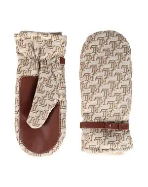 Ralph Lauren Monogram Jacquard Mittens - Beige