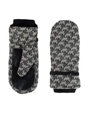 Ralph Lauren Monogram Jacquard Mittens - Grey