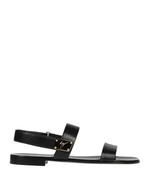 GIUSEPPE ZANOTTI Leather Sandals - Black