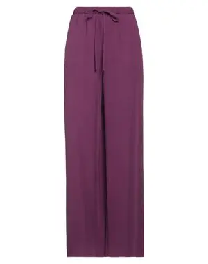 Valentino Garavani Wide Leg Silk Pants - Deep Purple