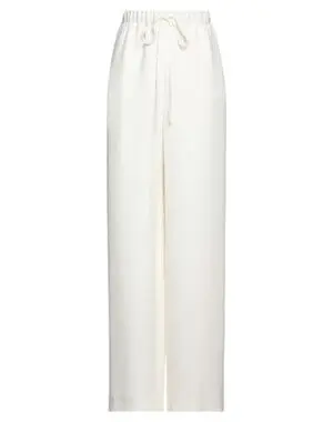 Valentino Garavani Wide Leg Silk Pants White