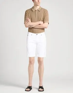 Emporio Armani Cotton-elastane Bermuda Shorts - White