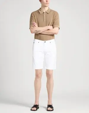 Emporio Armani Cotton-elastane Bermuda Shorts - White