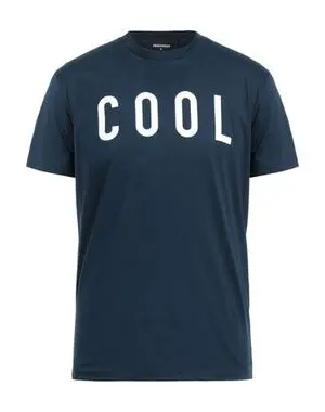 Dsquared2 Man T-shirt Coral Size M Cotton Navy Blue