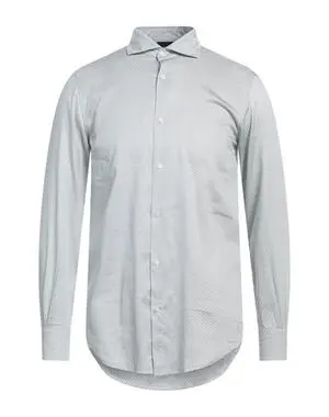 Emporio Armani Man Shirt Charcoal Size S Cotton, Elastane Sage Green
