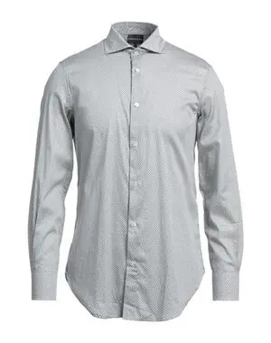 Emporio Armani Shirt Charcoal Size Cotton, Elastane - Steel Grey