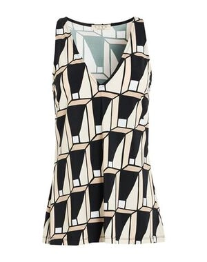 SIYU Geometric-print Jersey Top - Beige
