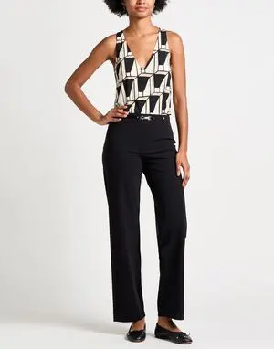 SIYU Geometric Print Sleeveless V-neck Top