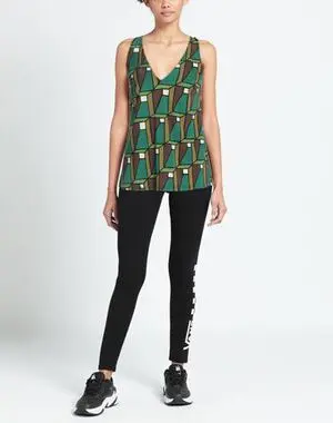 SIYU Geometric Print Sleeveless V-neck Top