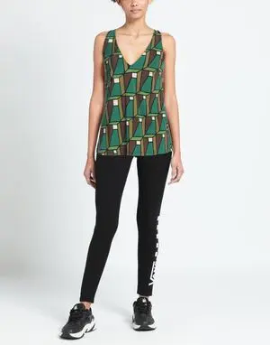 SIYU Geometric Print Sleeveless V-neck Top